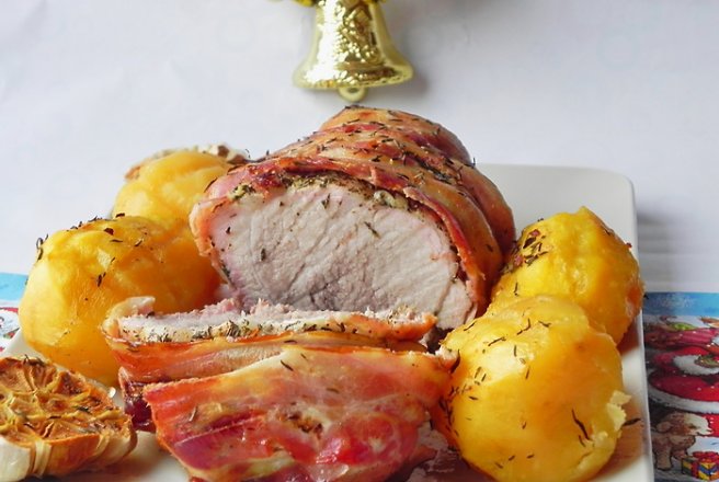 Reteta Pulpa de porc in bacon