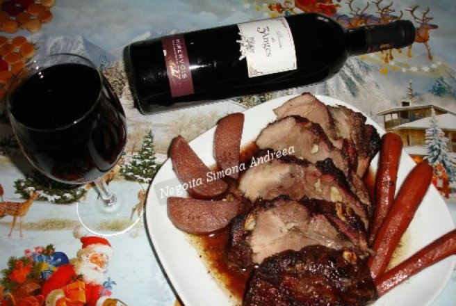 Reteta Friptura de porc impanata, cu vin la cuptor