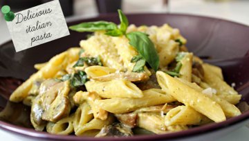 Reteta Paste cu sos pesto si parmezan