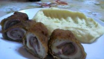 Reteta Cordon bleu, cu piure de cartofi