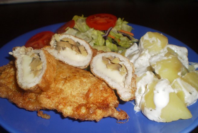 Reteta Cordon bleu cu cascaval si ciuperci